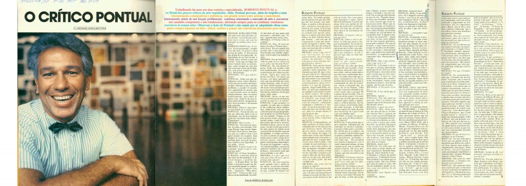 O crítico Roberto Pontual - Entrevista - O que tem em casa - Quadros ...