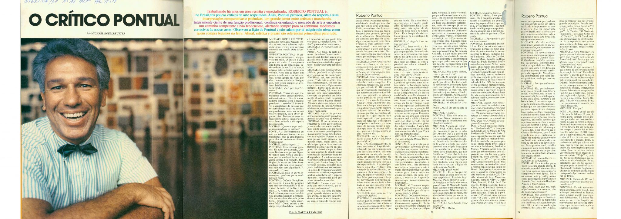 O crítico Roberto Pontual - Entrevista - O que tem em casa - Quadros ...